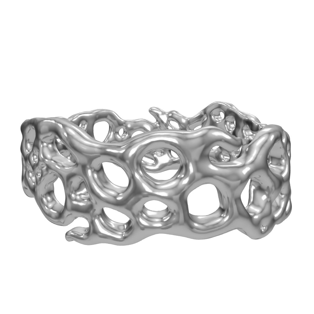 Cellular Ring: Sustainable Silver Ring inspired by Organic Shapes – Arkste